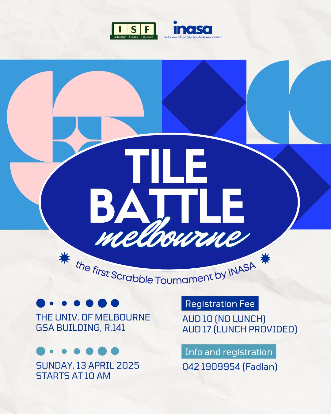 13.04.2025 Tile Battle Melbourne | Tournaments | Indonesian Scrabble Federation
